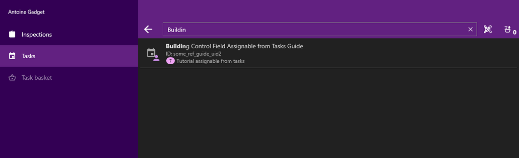 Fields assignable from tasks | iCL Documentation