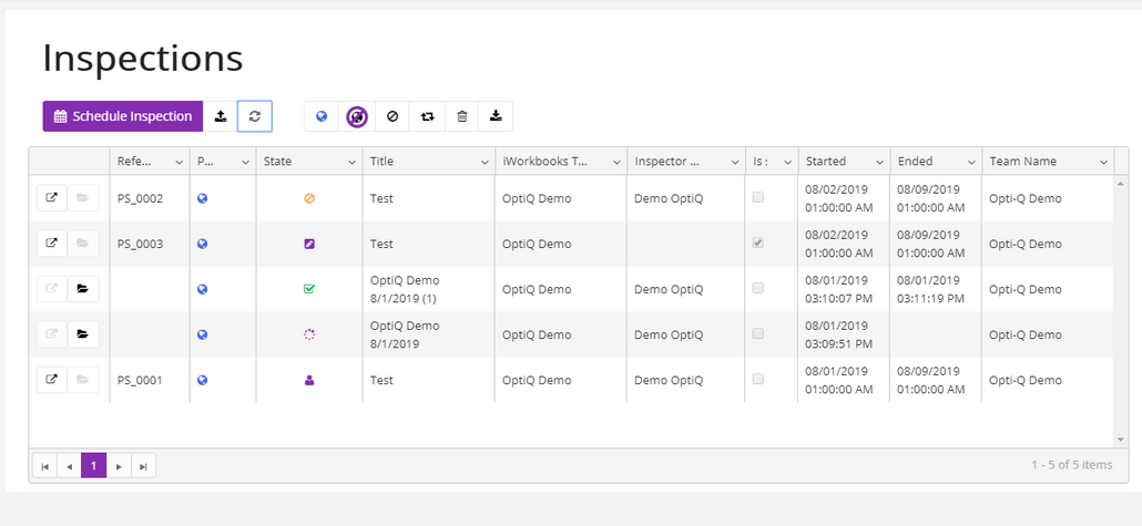 Inspections | iCL Documentation
