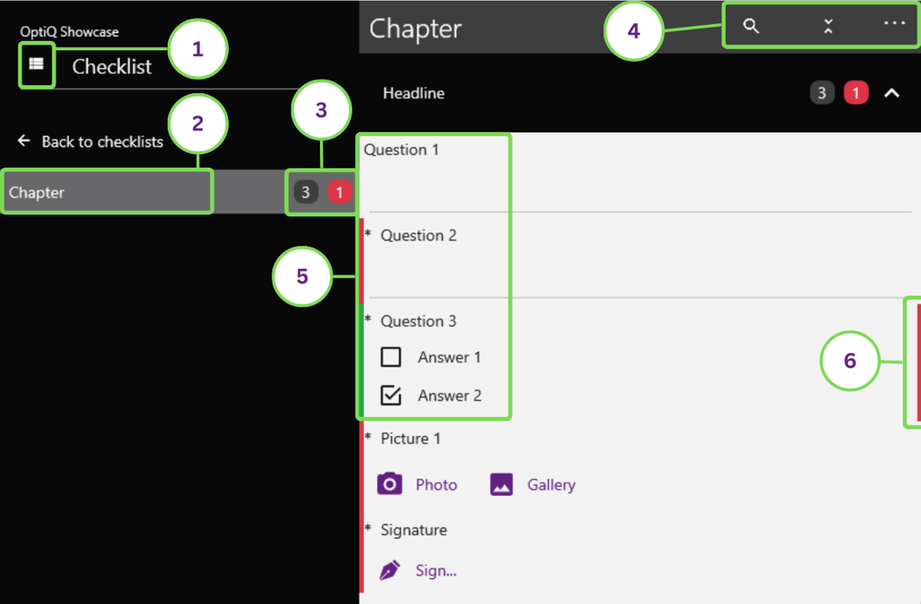 Eine Checkliste ausfüllen | iCL Documentation